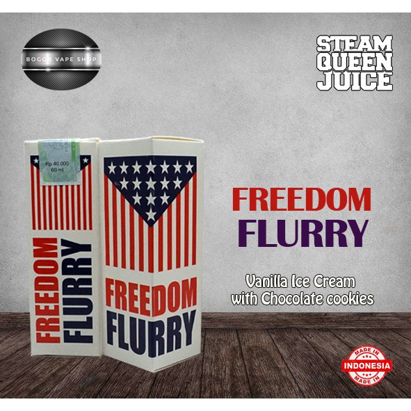 Jual Freedom Flurry by Steam Queen Juice - Liquid Lokal Premium ...