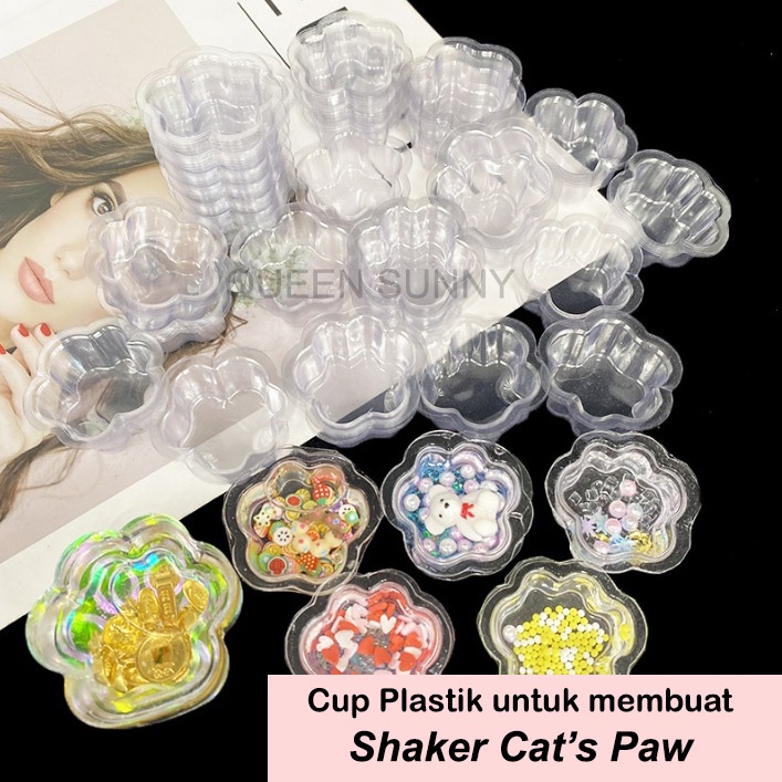 Jual Cup Plastik & Tutup untuk Membuat Shaker Quicksand Cat Paw Cat ...