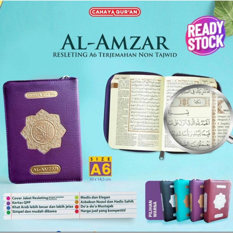 Jual Al Quran Al Amzar Terjemah Non Tajwid Ukuran A6 | Shopee Indonesia