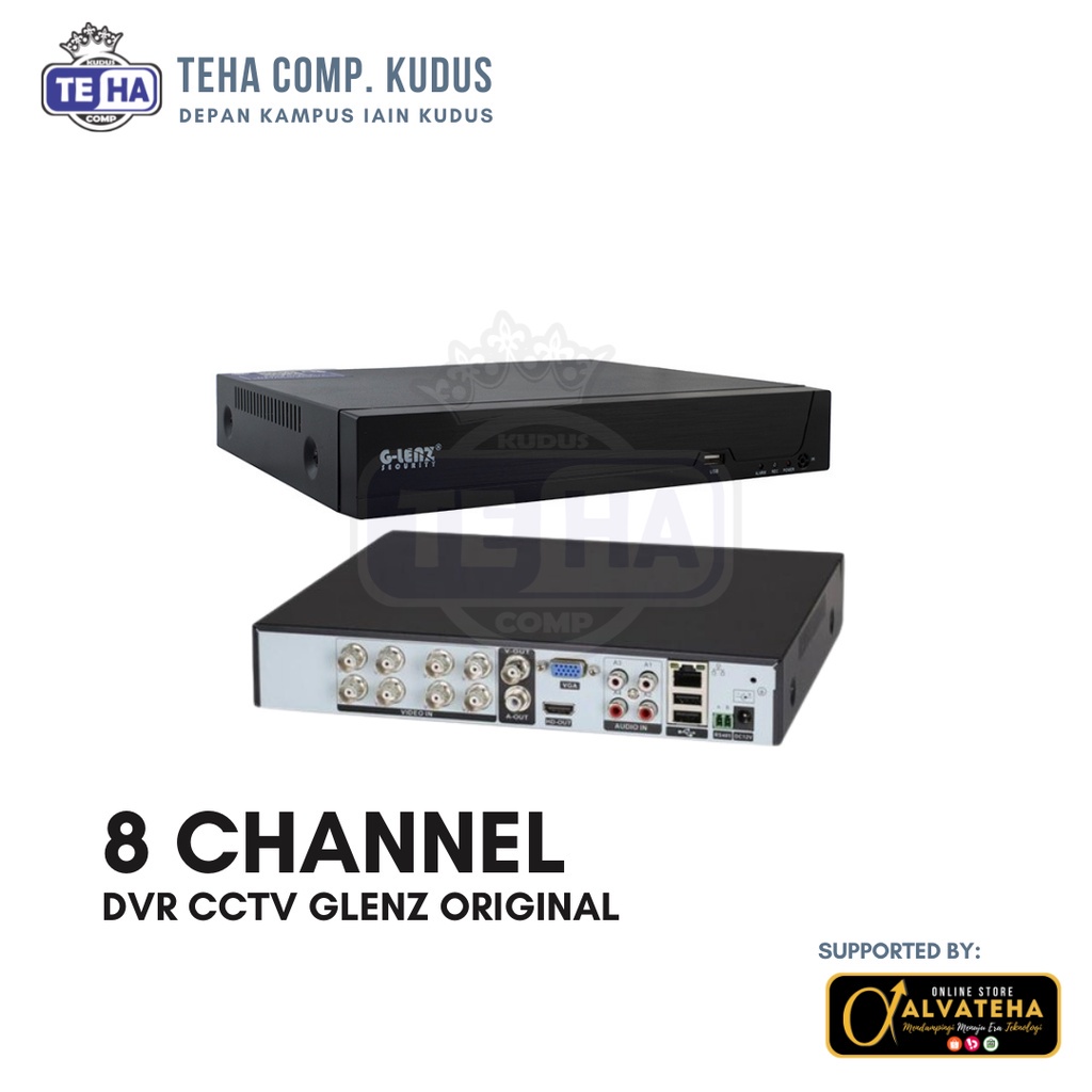 Jual DVR CCTV HD 5MP GLENZ 5in1 16 Channel 8 Channel 4 Chanel DVR AHD ...