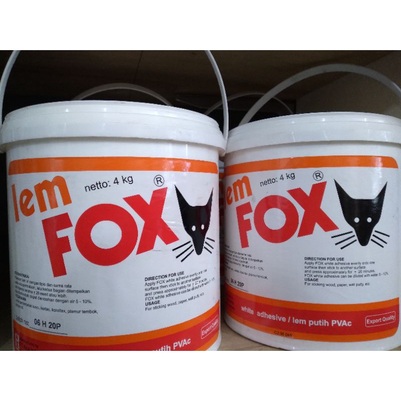 Jual Lem FOX/Lem Putih untuk Kayu PVAC 4 KG | Shopee Indonesia