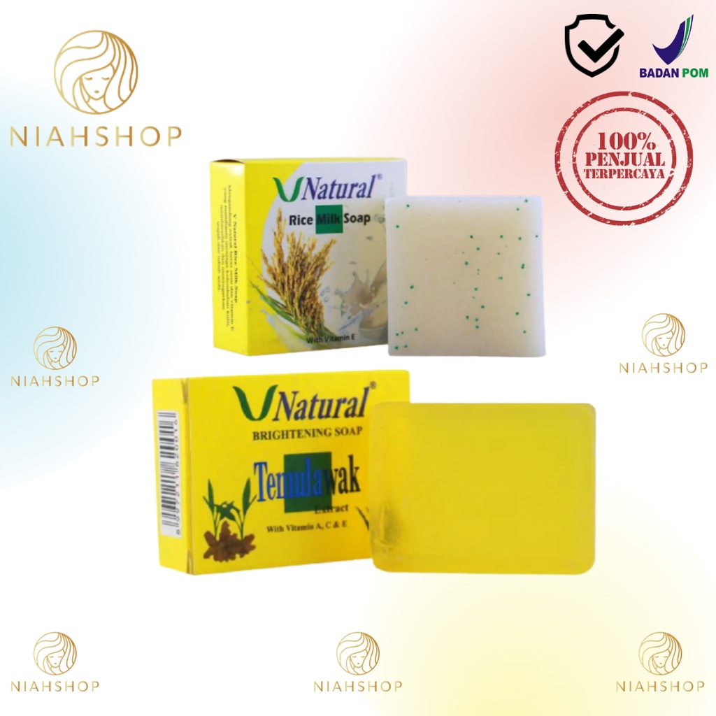 Jual V Natural Sabun Batang Temulawak Original & Sabun Beras / VNatural ...