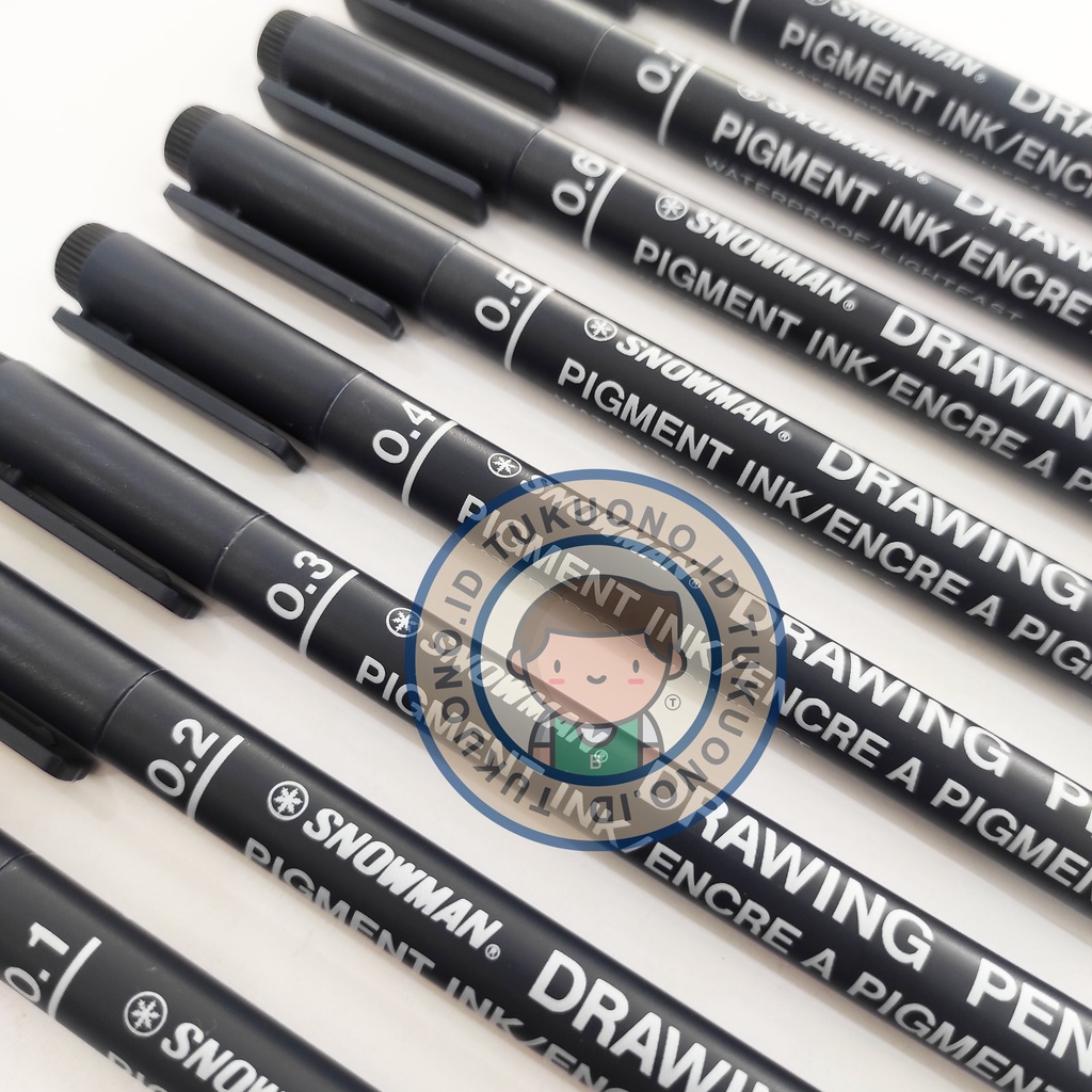 Jual Snowman DRAWING PEN | Pulpen Ballpoint Tinta Hitam | Shopee Indonesia