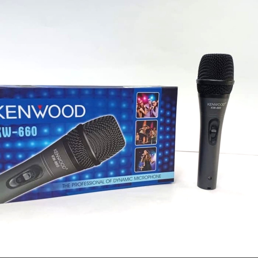 Jual Mic Microphone Kabel KENWOOD KW-660 Vokal Karaoke Professional Dynamic | Shopee Indonesia