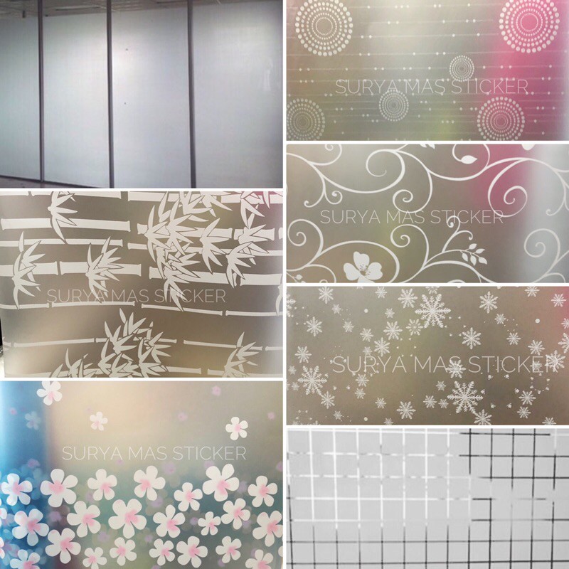 Jual sticker kaca stiker SANDBLAST / GLASS FILM / KACA ES POLOS kantor ...