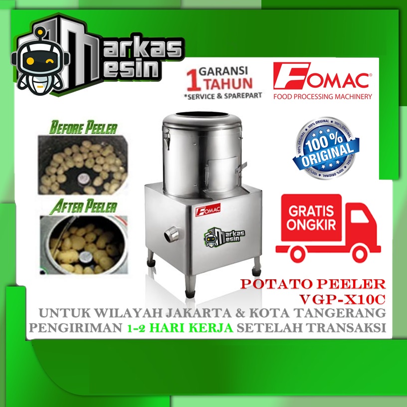 Jual Mesin Pengupas Kulit Kentang Potato Peeler VGP-X10C FOMAC | Shopee ...