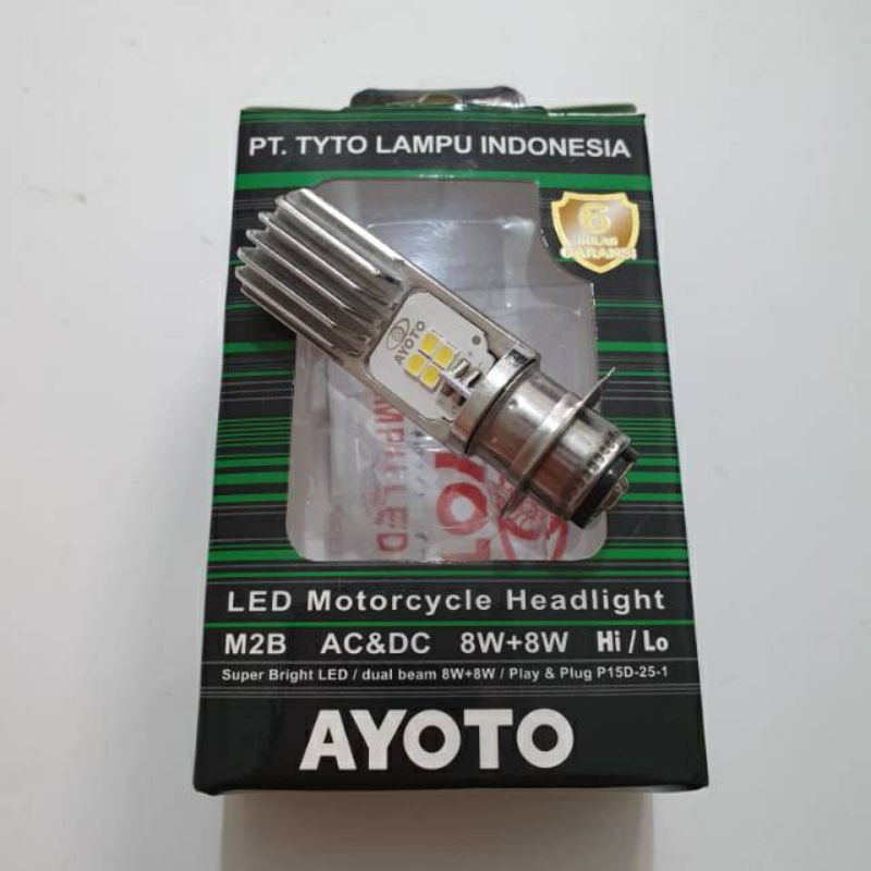 Jual Lampu LED Motor Ayoto M2B H6 AC & DC Motor Bebek & Matic Universal | Shopee Indonesia