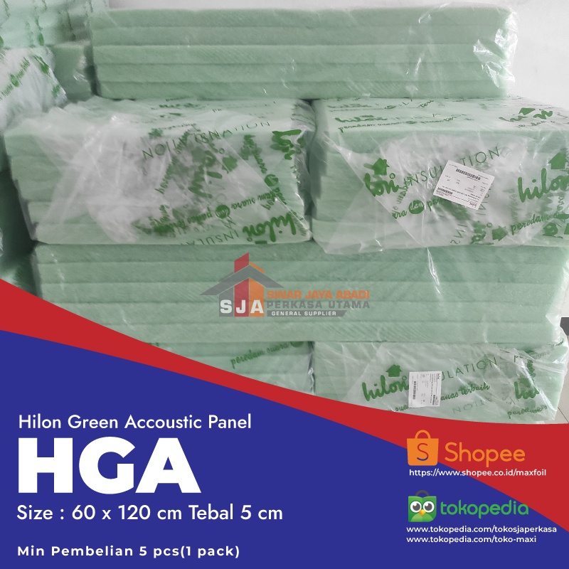 Jual Hilon Green Accoustic - HGA Panel 60 x 120 cm Tebal 5 cm (isi 5pcs ...