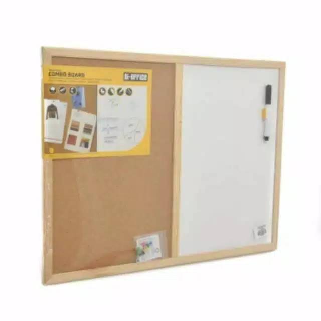 Jual Papan Kombinasi Gabus dan Whitebord / Cork Board 60x45cm | Shopee ...