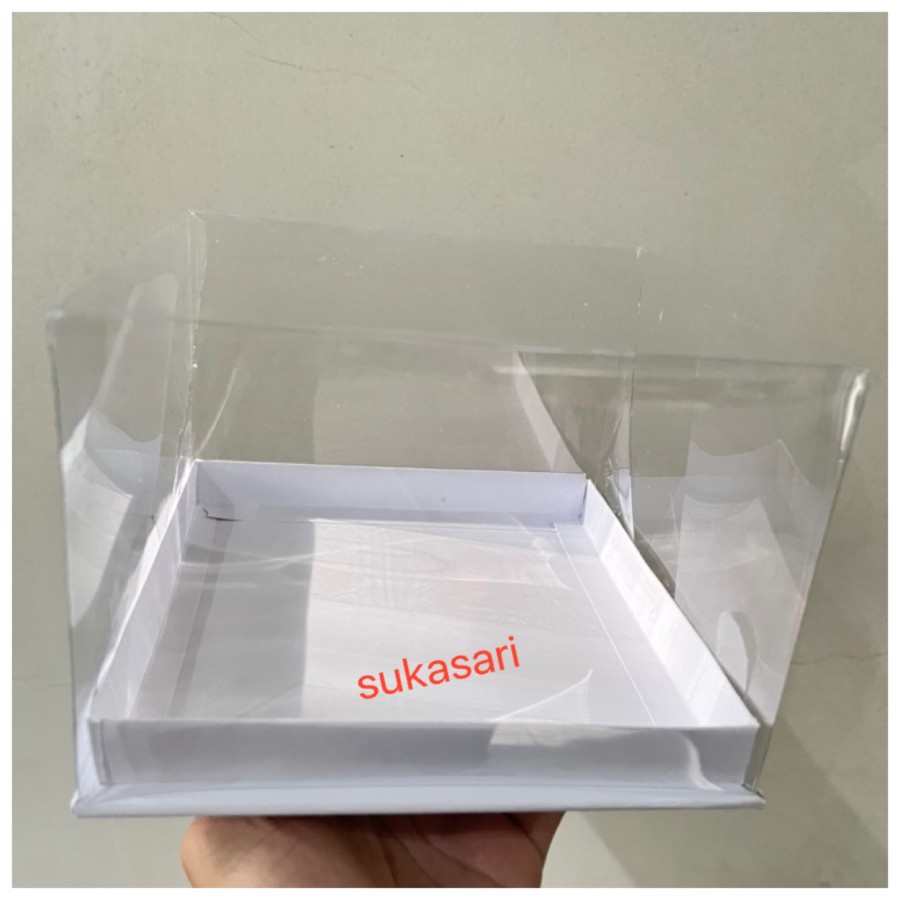 Jual Mika Cake 25x25x12 cm Putih cake box kue dus kue 25 x 25 x 12 ...