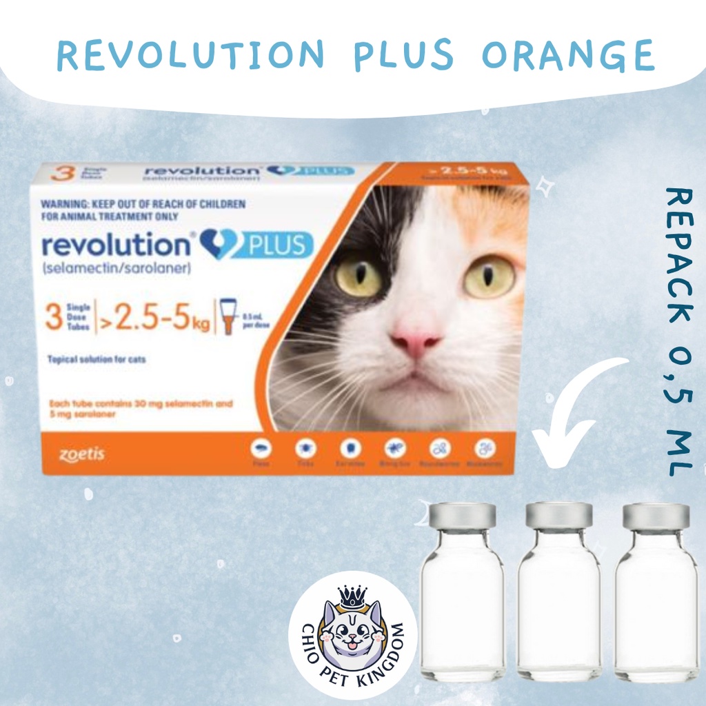 Jual REVOLUTION PLUS 2-5KG OBAT KUTU KUCING CACING SCABIES OBAT CAPLAK ...