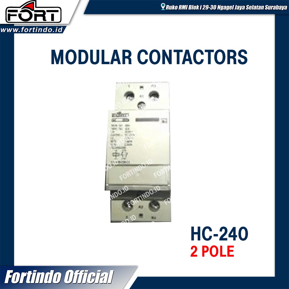 Jual Modular Contactors Contactor HC-240-230-02 40A 2 POLE MERK FORT ...