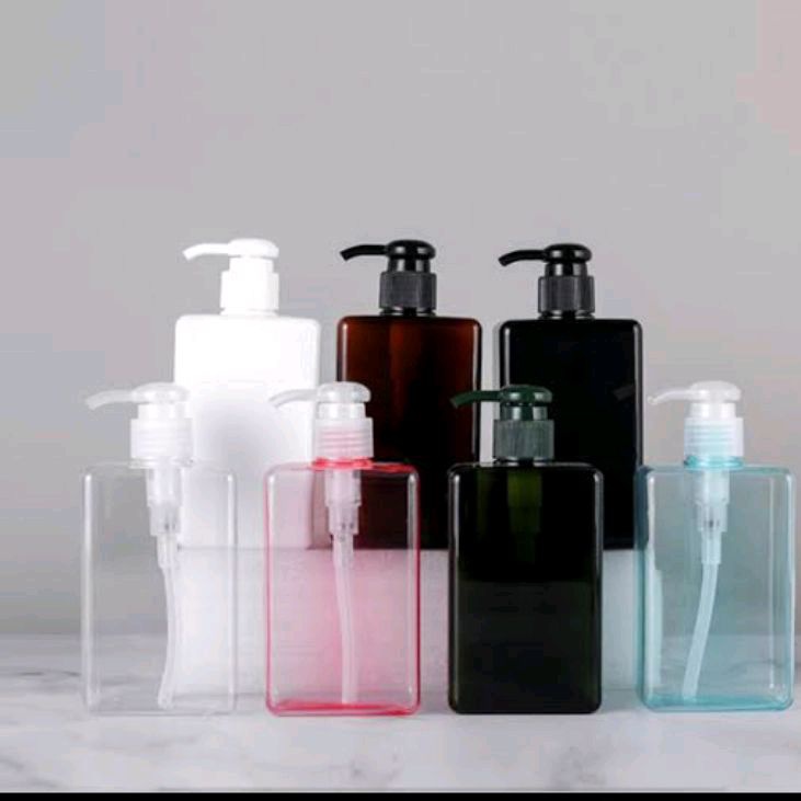 Jual Botol Kotak Pump 1000ml 500ml 200ml 100ml | Square Bottle Plastic ...