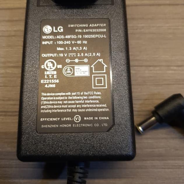Jual Charger Adaptor LG ORI 19V 2.5A Switching Adaptor TV LCD LED ...