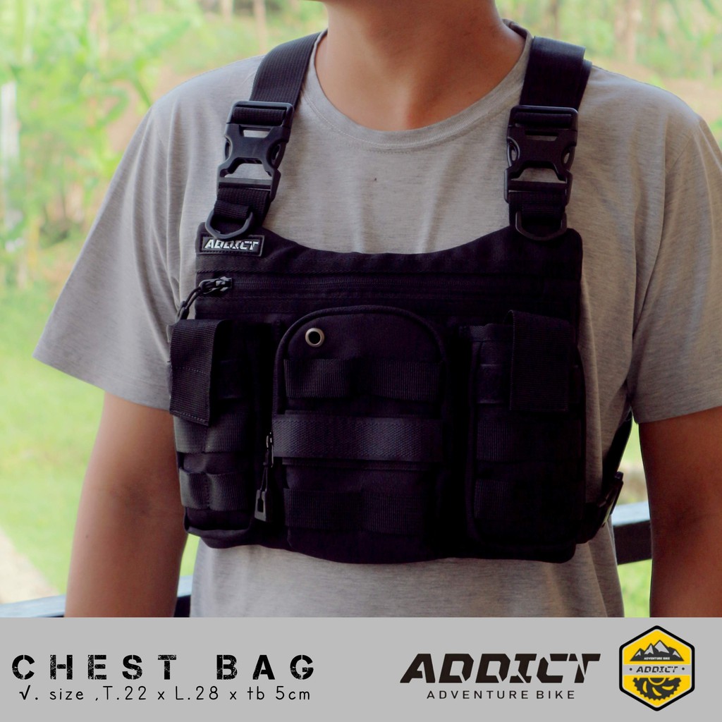 Jual tas dada chestbag tactical outdoor protector rompi motor | Shopee ...