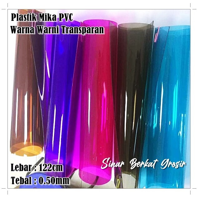 Jual Plastik Mika Lentur Warna Warni PVC Flexible Tebal 0.30mm Lebar 122cm | Shopee Indonesia