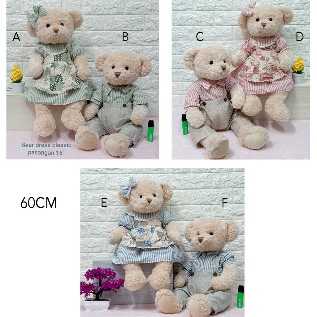 Jual boneka teddy bear couple harga satuan uk.50CM Bear Jumbo Pasangan ...