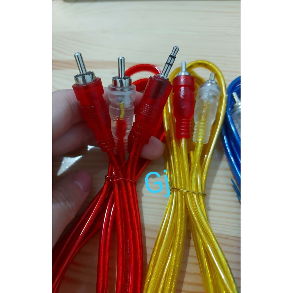 Jual Kabel Audio/ Video 2in1 Warna Warni Panjang 1,5M | Shopee Indonesia