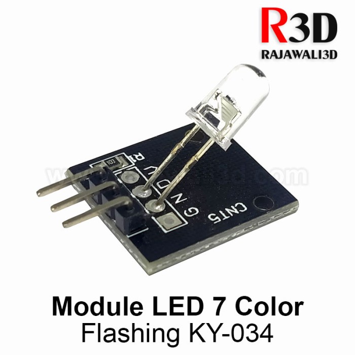 Jual Module LED 7 Warna 7 Color Flashing KY-034 Modul | Shopee Indonesia