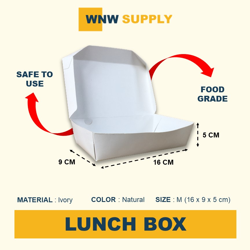 Jual Kotak Nasi Lunch Box Catering Ivory Food Grade Ukuran S M L Kotak ...