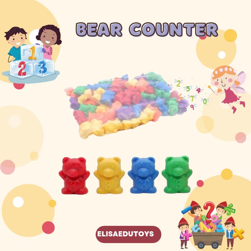 Jual bear counter counting bear math | Shopee Indonesia