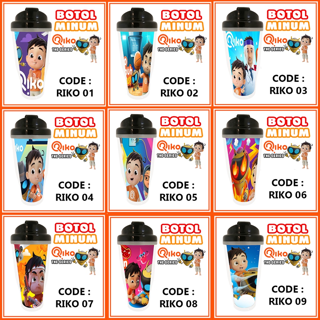 Jual botol minum riko the series / botol minum anak riko / tumbler ...