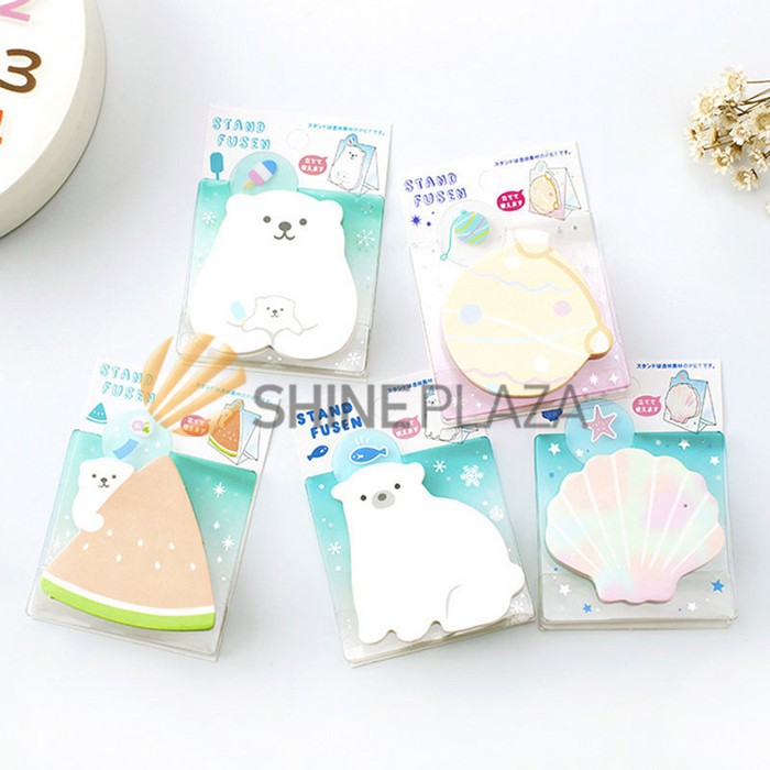 Jual Jual Post It Stand Fusen Polar Bear Sticky Notes Terlaris | Shopee ...