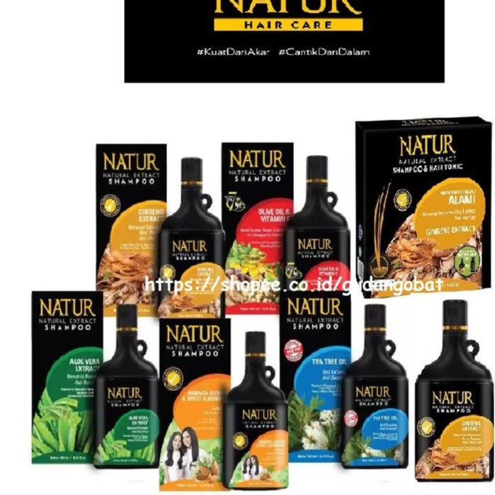 Jual Natur Shampoo Aloe Vera BPOM, Ginseng Extract, Olive Oil, Moringa Oleifera, Tea Tree Oil ...