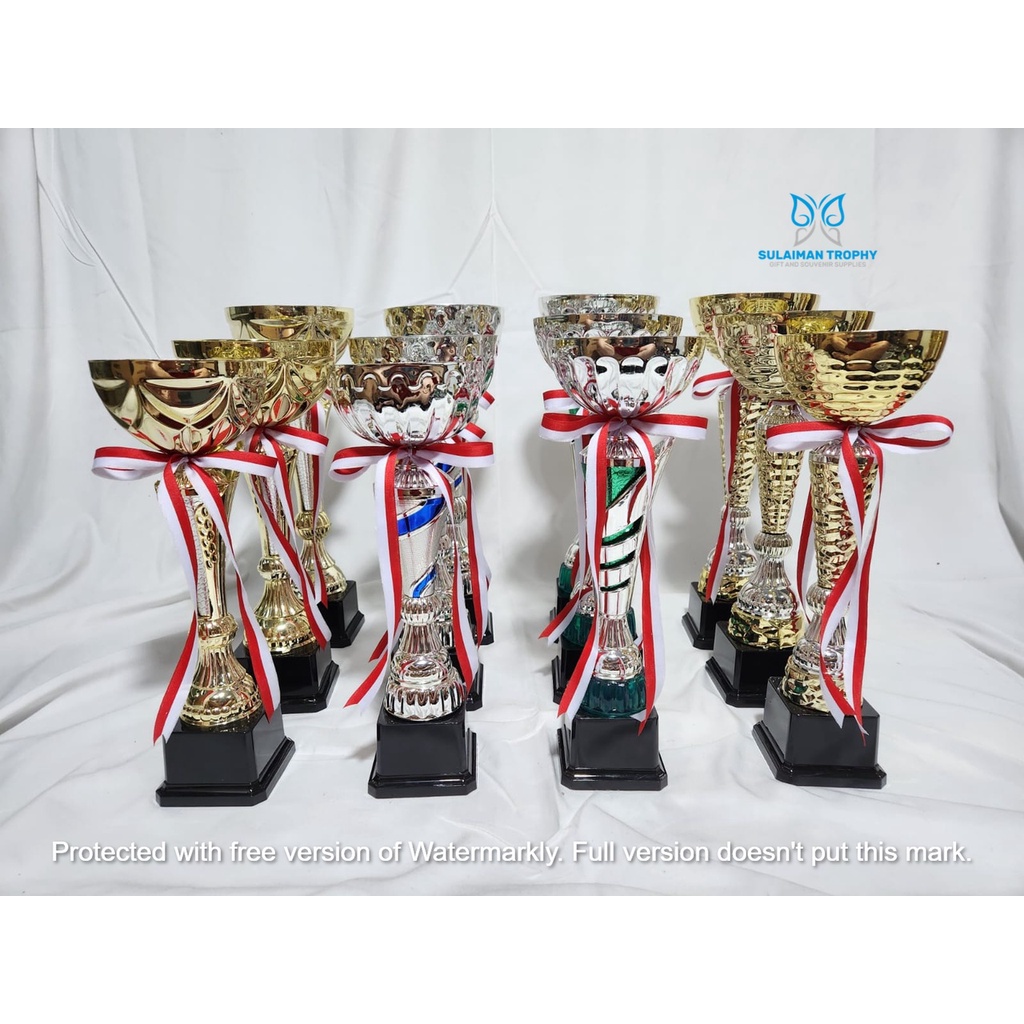 Jual Piala Trophy Impor Metal/Logam/Besi/Kuningan Cawan SET | Shopee ...