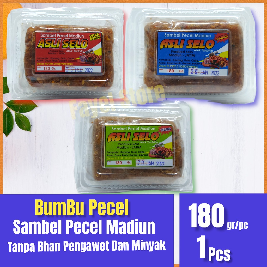 Jual Sambel Pecel Khas Madiun Cap Asli Selo 165grm | Shopee Indonesia