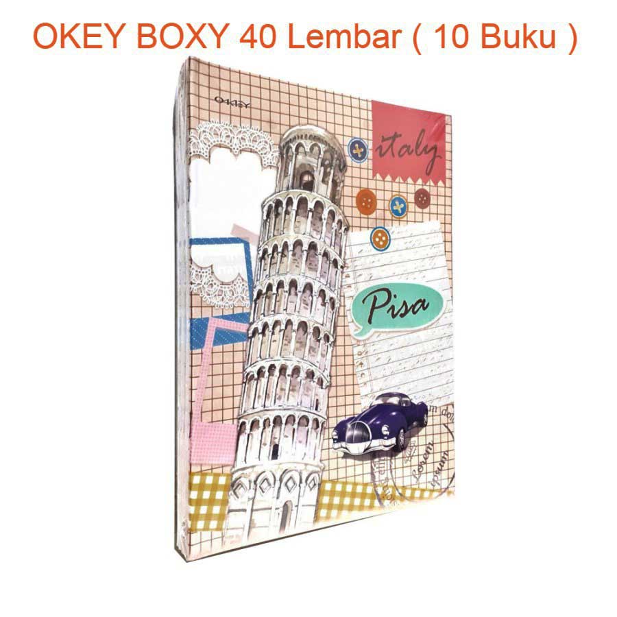 Jual Buku Tulis Boxy Okey 40 Lembar per pack ( 10 buku ) | Shopee Indonesia