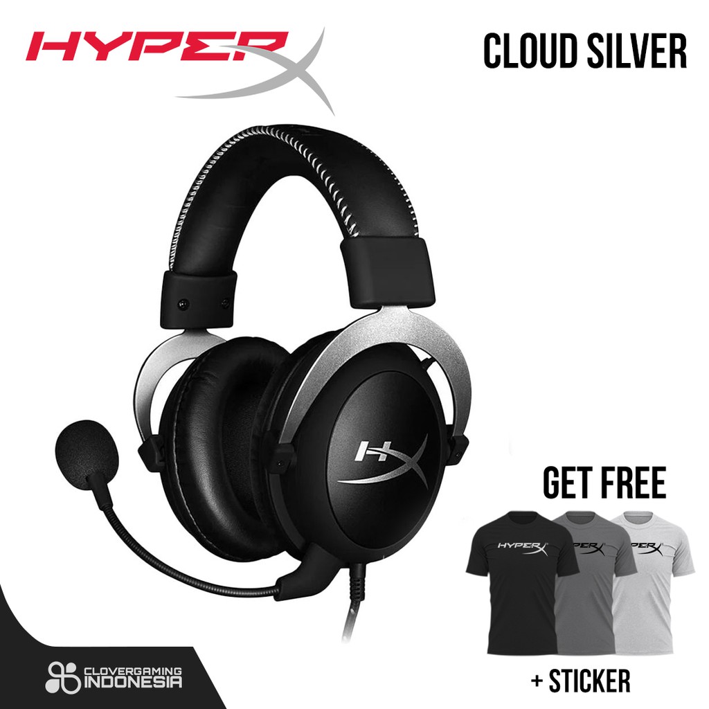 Jual HyperX Cloud Silver Gaming Headset | Shopee Indonesia