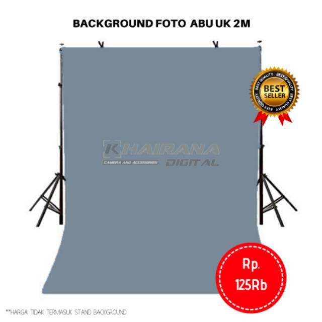 Jual Kain Background Backdrop latar Layar Foto -polos Abu- 2meter ...