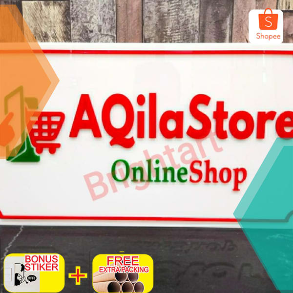 Jual Custom Plang toko 40x40Custom signage logo akrilik Elegan | Shopee ...