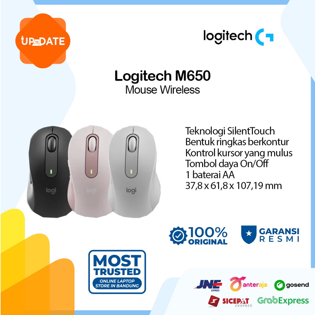 Jual Logitech Signature M650 - M650L - M650 L Mouse Wireless Bluetooth ...