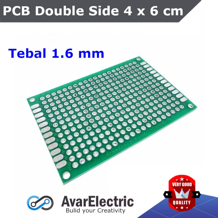 Jual PCB Dot Matrix Double Layer Side 4x6 cm Pitch 2.54 mm Dua Sisi ...