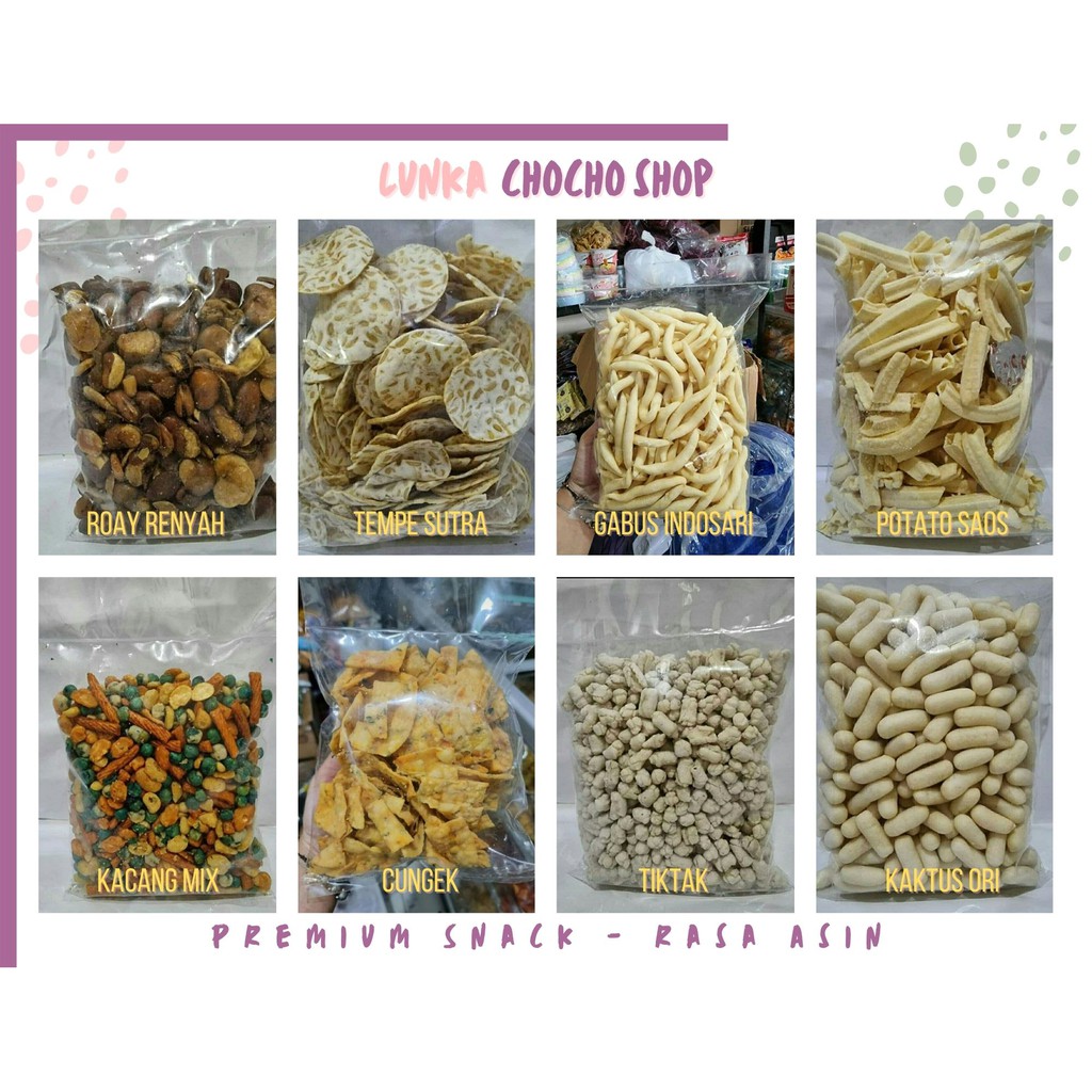 Jual Aneka Cemilan Asin Snack Kiloan Murah - Kemasan 250gr | Shopee ...