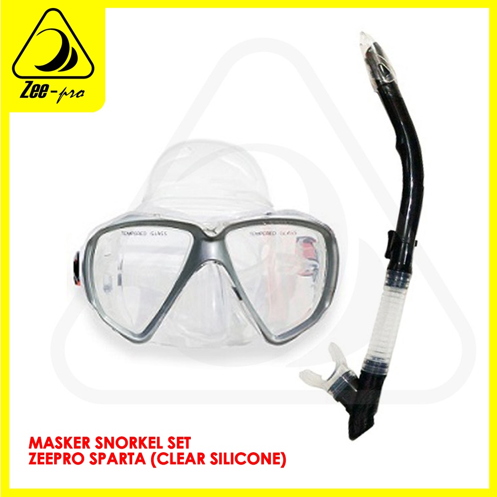 Jual Combo Set Masker Snorkel Snorkeling Scuba Dive Mask Diving Zeepro ...