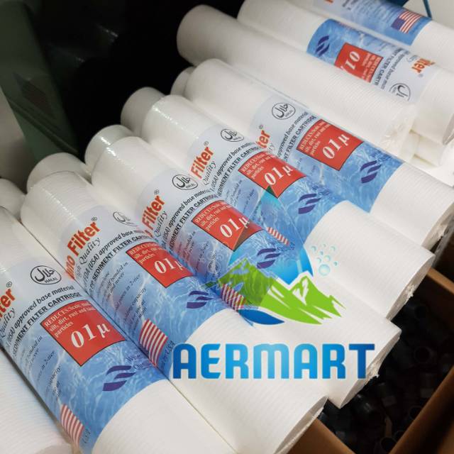 Jual Nano Filter 10 inch 1 Mikron - Catridge Sedimen Spun Filter ...