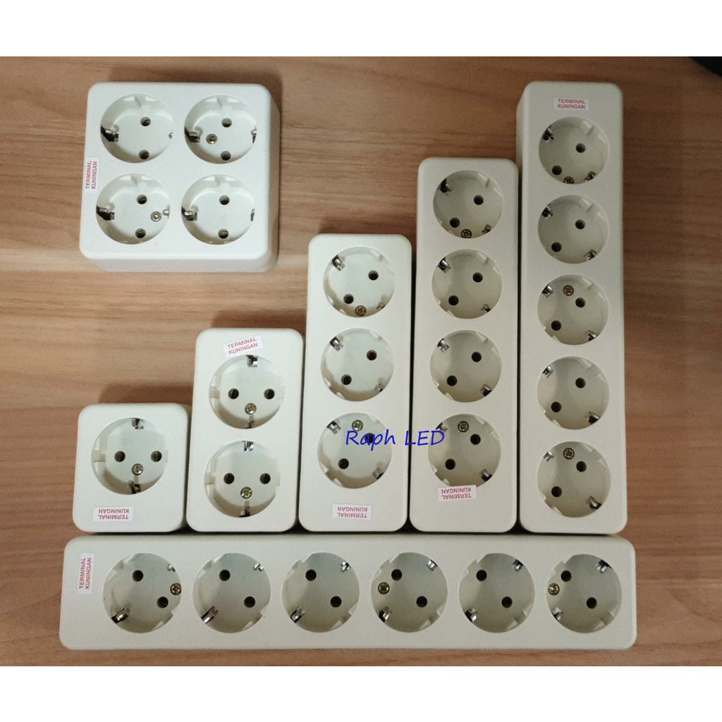 Jual UTICON STOP KONTAK ARDE 1-6 LUBANG/ TERMINAL KUNINGAN/ COLOKAN LISTRIK | Shopee Indonesia