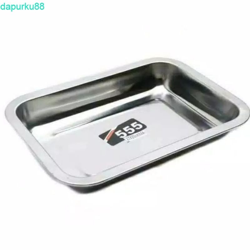 Jual Nampan Stainless Stell Persegi 40 x 30 CM / Baki stenlis ...