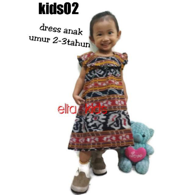 Jual Baju anak tenun 2 sampai 4 tahun dress anak gaun anak | Shopee ...