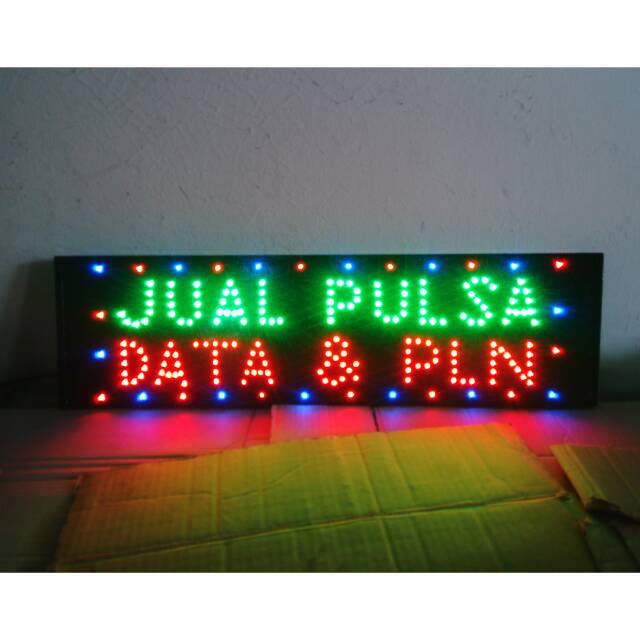Jual Tulisan lampu led / led sign jual pulsa data & pln baruu | Shopee ...