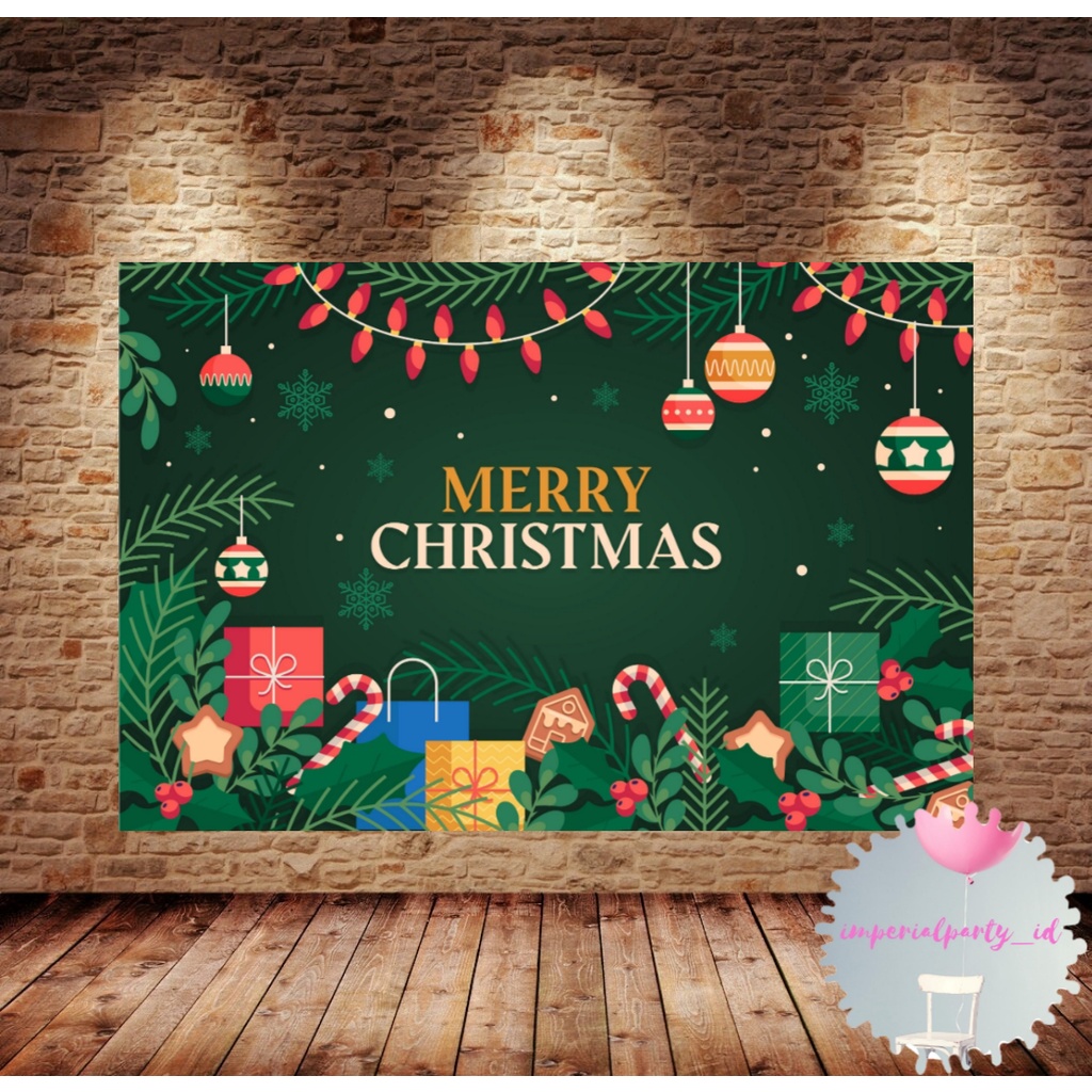 Jual Custom Backdrop Banner Spanduk Merry Christmas Natal New Year 4 ...