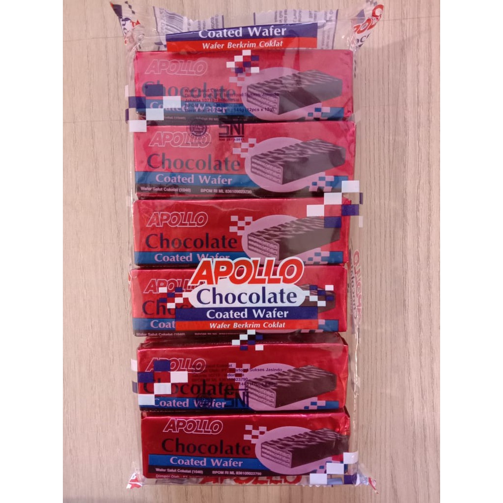 Jual APOLO CHOCOLATE COATED WAFER / WAFER BERKRIM COKELAT / WAFER SALUT ...