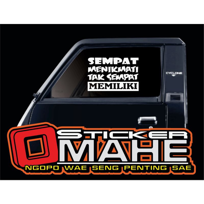 Jual Cutting Sticker kata kata kaca samping Truck dan pickup code x ...