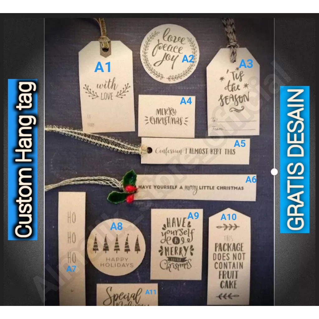 Jual Hang tag label custom nama price size celana sepatu aksesoris ...