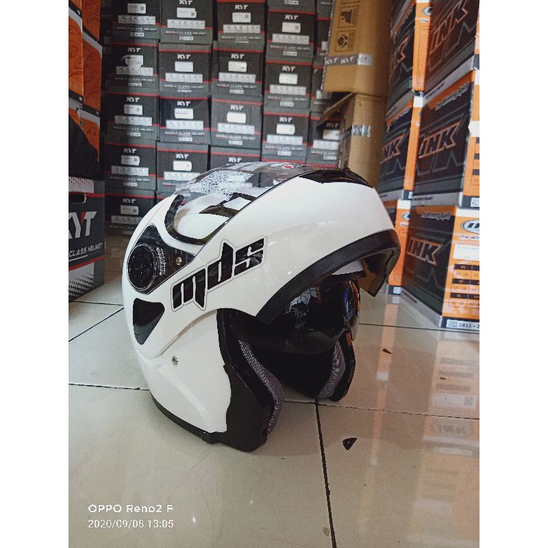 Jual HELM MDS MODULAR PUTIH DAN PULL WARNA | Shopee Indonesia