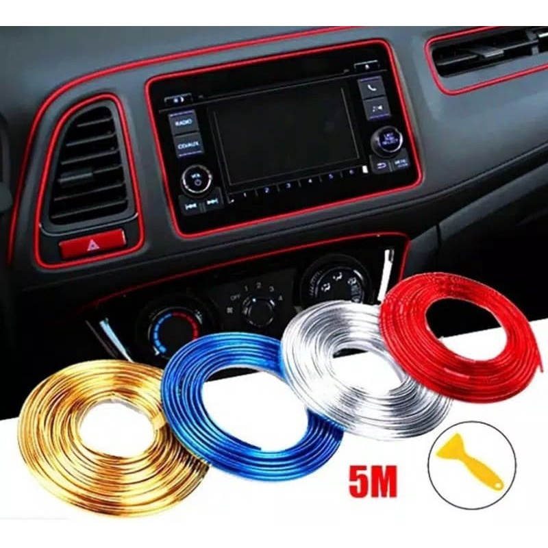 Jual LIST DEKORASI TRIM INTERIOR MOBIL PANJANG 5 METER UNIVERSAL / LIS ...