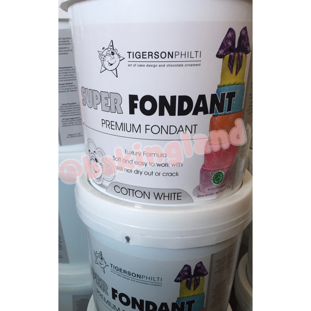 Jual Fondant tigerson per pail 5kg dekorasi cake | Shopee Indonesia